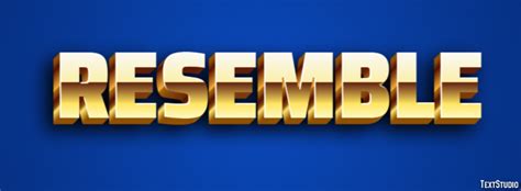 resemble text effect and logo design word