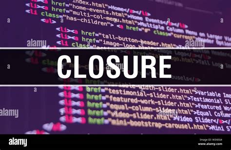 Closure Concept Illustration Using Code For Developing Programs And App Closure Website Code