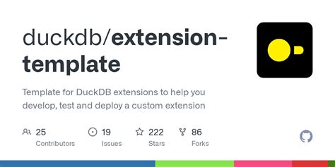 Github Duckdbextension Template Template For Duckdb Extensions To