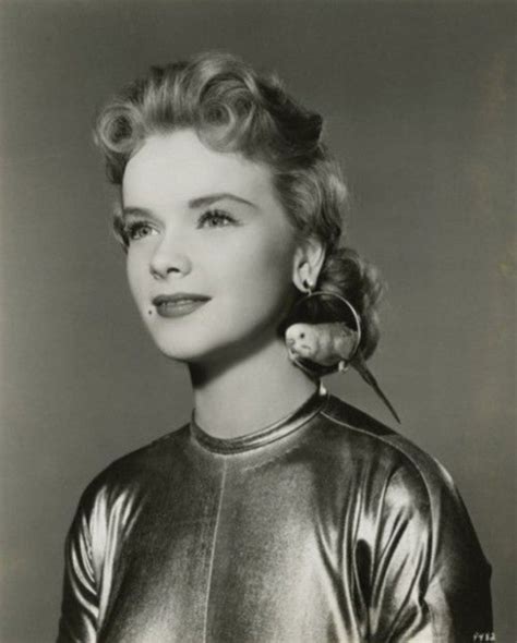 Anne Francis Wearing Aviary Earrings With Real Budgies In ‘forbidden