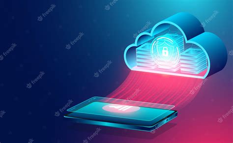 클라우드 기술 개념 온라인 컴퓨팅 기술 빅 데이터 흐름 처리 개념 프리미엄 벡터