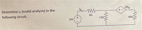 solved determine i0 nodal analysis in the following