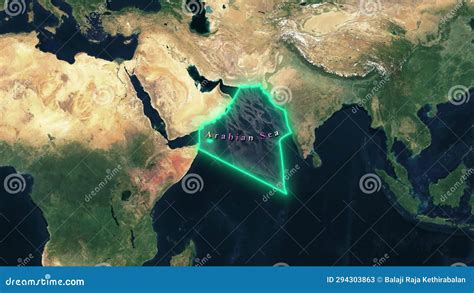 Arabian Sea Map Stock Video Video Of Earth Tilt Movement 294303863