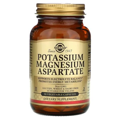 Купить Калий и магний аспартат Solgar (Potassium Magnesium Aspartate ...
