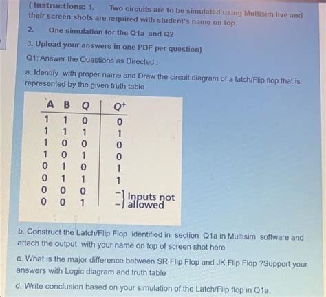 solved instructions 1 two circuits are to be simulated