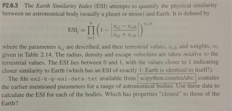 Solved 1 P263 Your Program Should Output The Esi Of Each