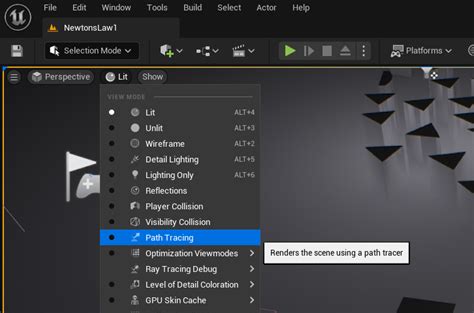 In The Unreal Engine Nvrtx Caustics Version When Path Tracing Is
