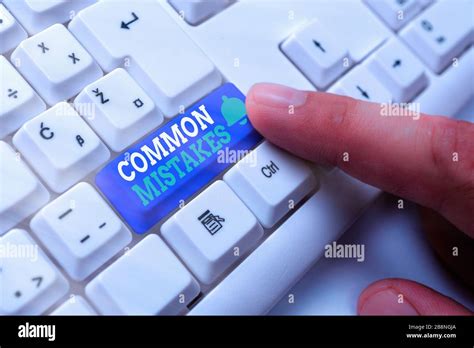 Conceptual Hand Writing Showing Common Mistakes Concept Meaning Actions That Are Often Used