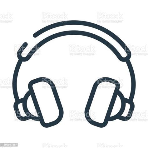 음악 플레이어 헤드폰 얇은 라인 아이콘 음악 기술 선형 아이콘 음악 및 미디어 개념 격리 개요 기호 웹 디자인 및 앱에 대한