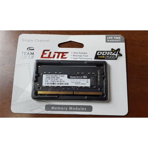Jual Memory Ram Laptop Team Elite SODIMM SO DIMM DDR4 16GB 2666Mhz Shopee Indonesia