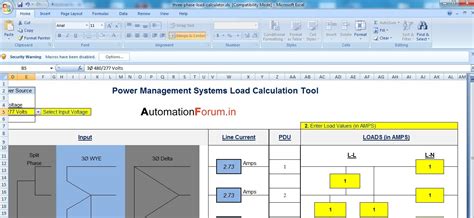 Electrical Load Analysis Spreadsheet Inside 3 Phase Load Calculation Tool Excel Sheet Software