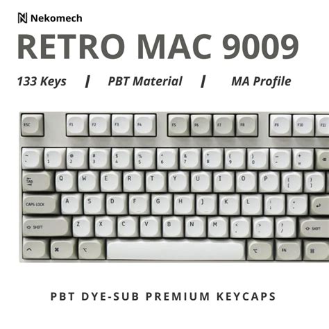 Jual Nekomech Retro 9009 Apple Mac Style Keycaps Pbt Dyesub Ma