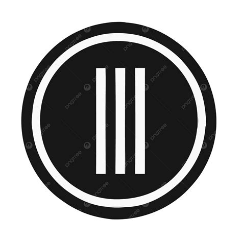 Logo Of The Iii Vector Three In A Row A Simplistic Black Icon Of