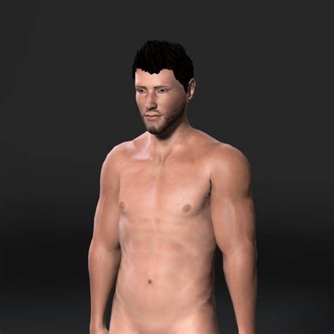 Animated Muscular Naked Man Rigged D Game Character Low Poly D Model In Man Dexport