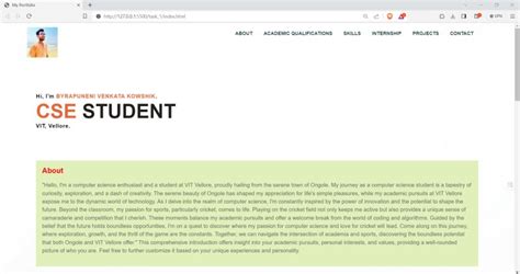 Byrapuneni Venkata Kowshik On Linkedin Portfoliowebsite