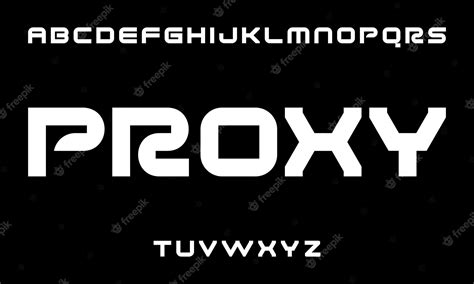 Premium Vector Futuristic Bold Display Font Vector