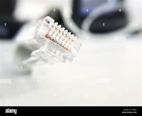 Ethernet Cable Close Up Connections Concept Stock Photo Alamy