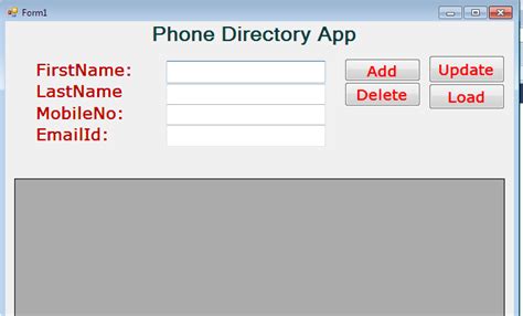 make a simple phone directory application