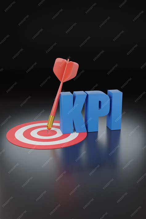Premium Photo Dart With Kpi Solid Text On Dark Background Key