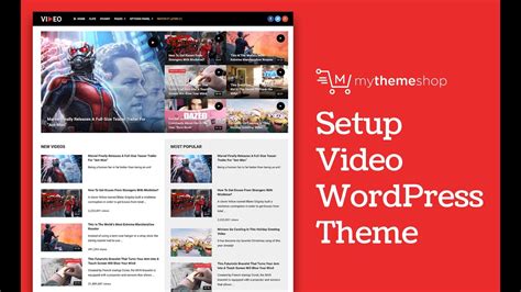 Video WordPress Theme Setup Tutorial YouTube