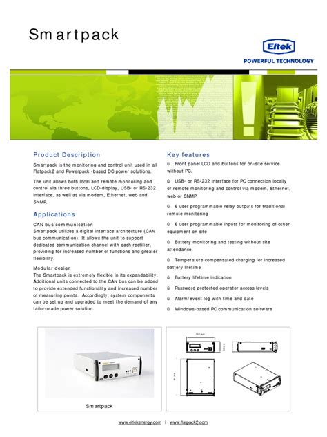 100 Ds3 Dsheet Smartpack Mon Ctrl Unit V4 Pdf Rectifier Personal Computers