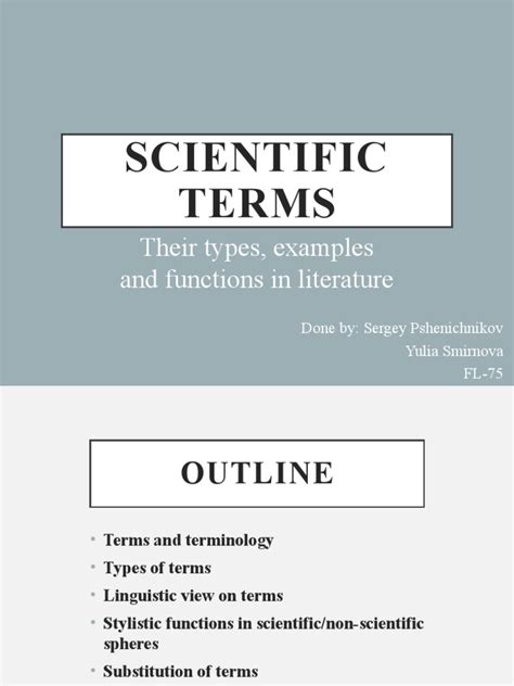 Scientific Terms Their Types Examples And Functions In Literature Download Free Pdf