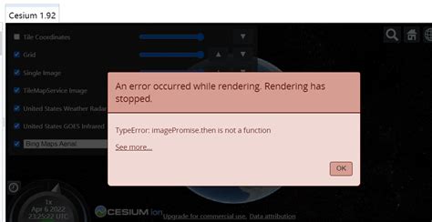 Cesium The GridImageryProvider And TileCoordinatesImageryProvider Cannot Create Issue