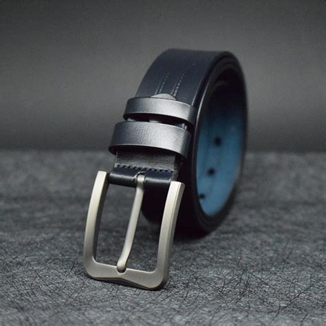 Badu Bg Мъжки колан Телешка кожа син зелен кафе черен кожен колан за мъже Алуминиева катарама