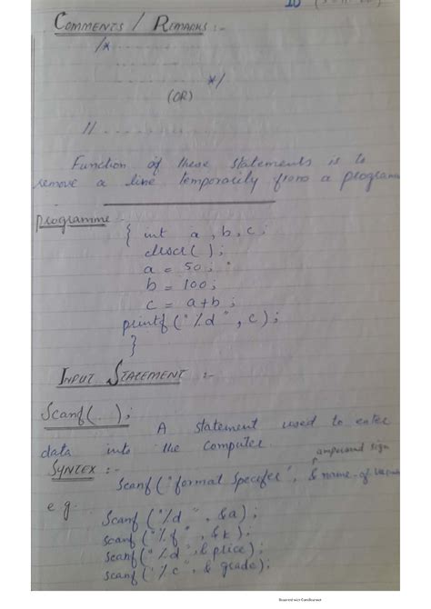 Solution Different C Language Programmes To Explain Input Statements
