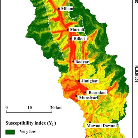 Landslide Susceptibility Map Of The Area Prepared Using Yules