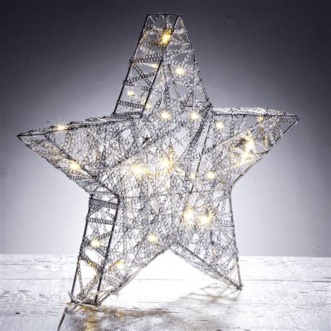 LED-Metall-Deko-Stern batteriebetrieben, 30 cm | DecoWoerner