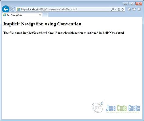 Jsf Navigation Example Java Code Geeks