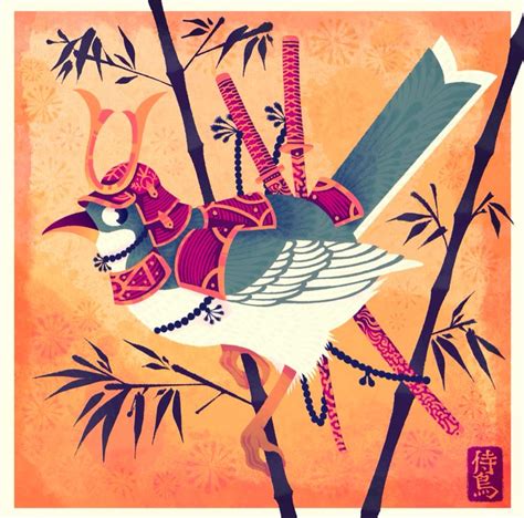 Samurai Bird Character Design By Paolo Moscheni