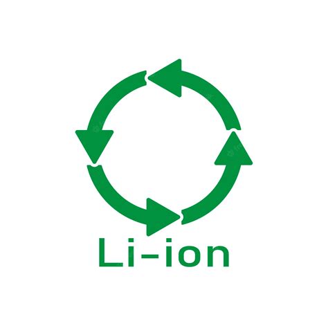 배터리 재활용 기호 벡터 일러스트 레이 션 기호 프리미엄 벡터