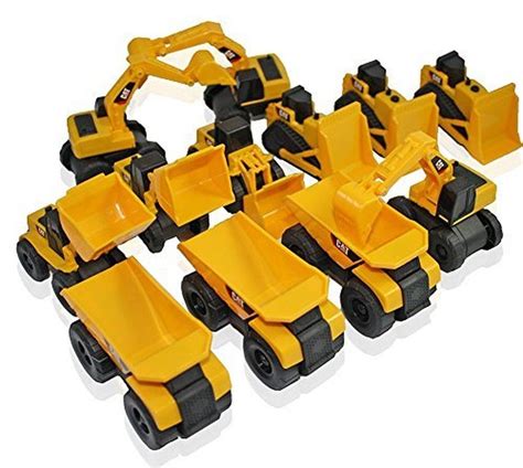 Toy State Cat Caterpillar Construction Toys Mini Machine Set Of 12