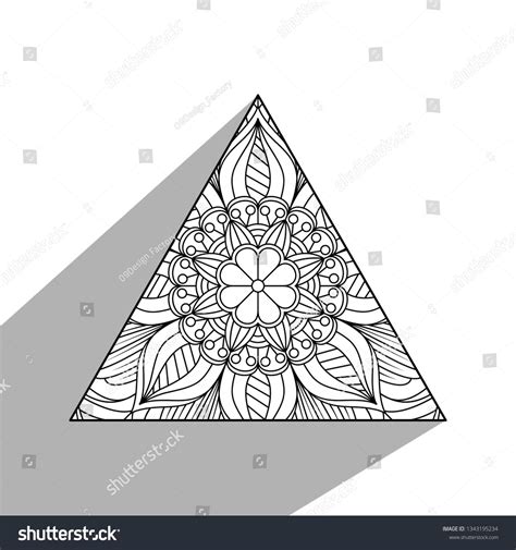 Triangle Mandala Design Mandala Hand Drawn Design