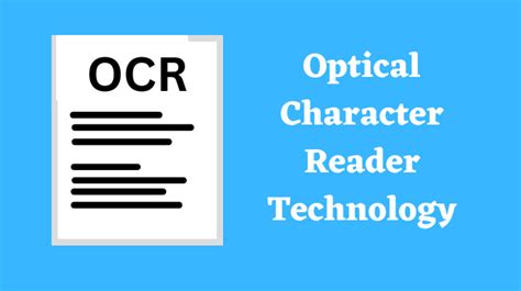 Ocr Reader Technology Scan And Extract Textual Data From Image