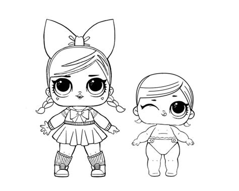 Раскраски куклы ЛОЛ|малышки