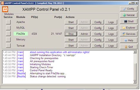 wan cara konfigurasi ftp server dengan xampp