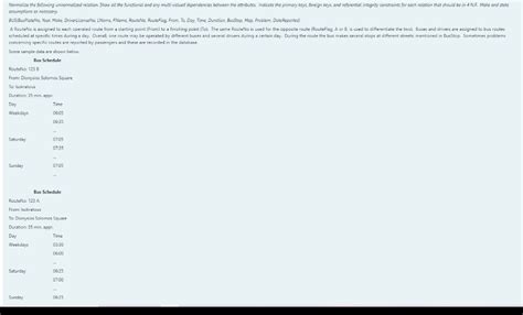 solved normalize the following unnormalized relation show