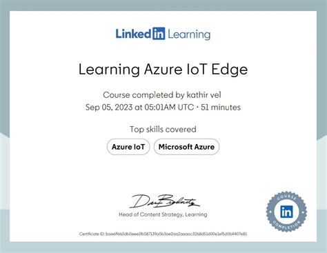 Kathir Vel On Linkedin Azure Iot Certification