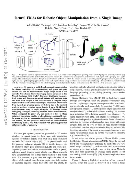 Neural Fields For Robotic Object Manipulation From A Single Image Deepai