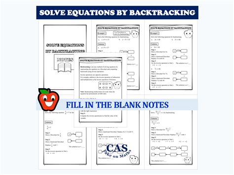 solve one and two step linear equations by backtracking flowcharts