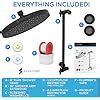 SparkPod Round Rain Shower Head With Extension Arm Height Adjustable Shower Head With High