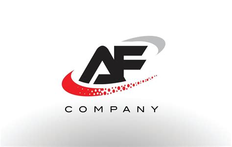 Af Modern Letter Logo Design With Red Dotted Swoosh 4907666 Vector Art