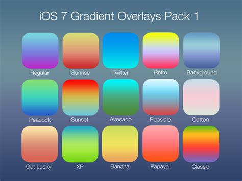 ios 7 gradient overlays pack 1 by מקס חיים on dribbble