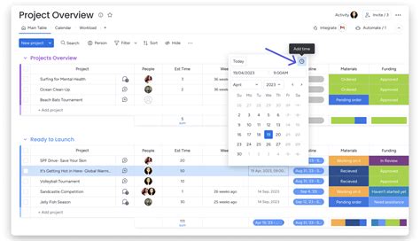 the date column support