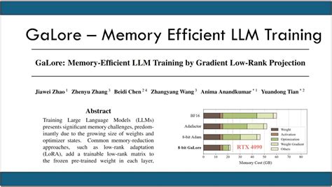 Galore Memory Efficient Llm Training
