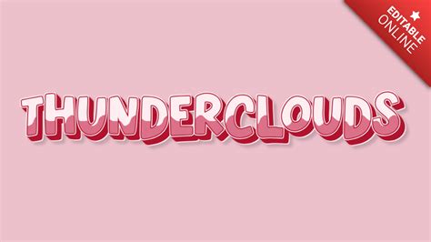 Thunderclouds Love Text Effect Generator