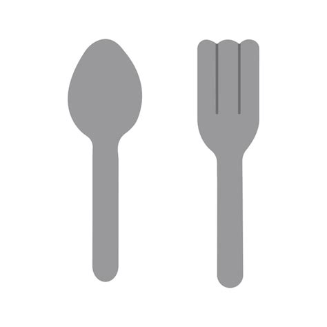 숟가락과 포크 아이콘 벡터 일러스트 레이 션 흰색 배경에 고립 프리미엄 벡터